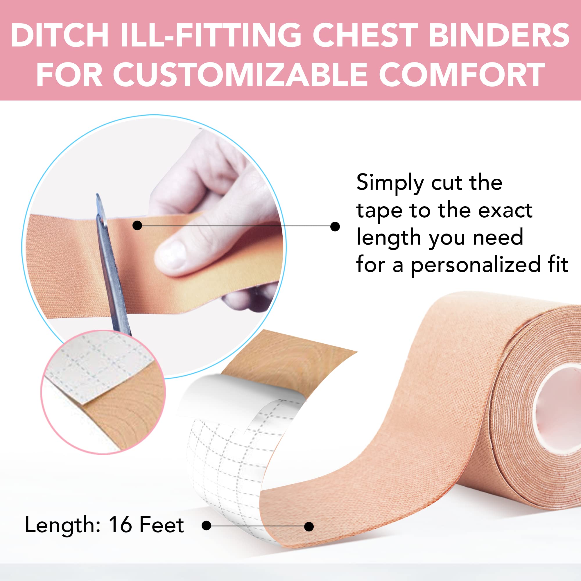 TransGenX Tape - Best Trans FTM Binder for Chest Binding While Transitioning