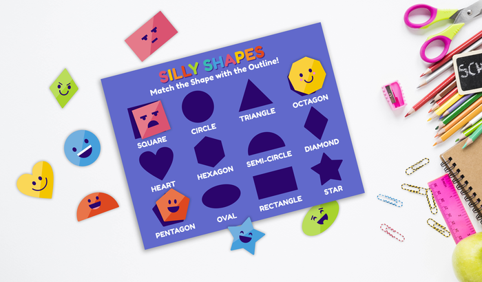 Printable Shapes Interactive Educational Poster