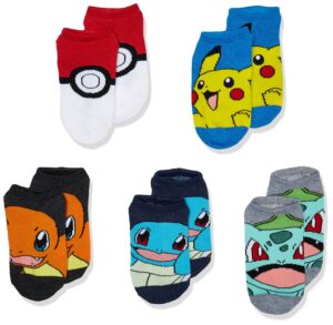 pokemon boys 5 pack no show socks