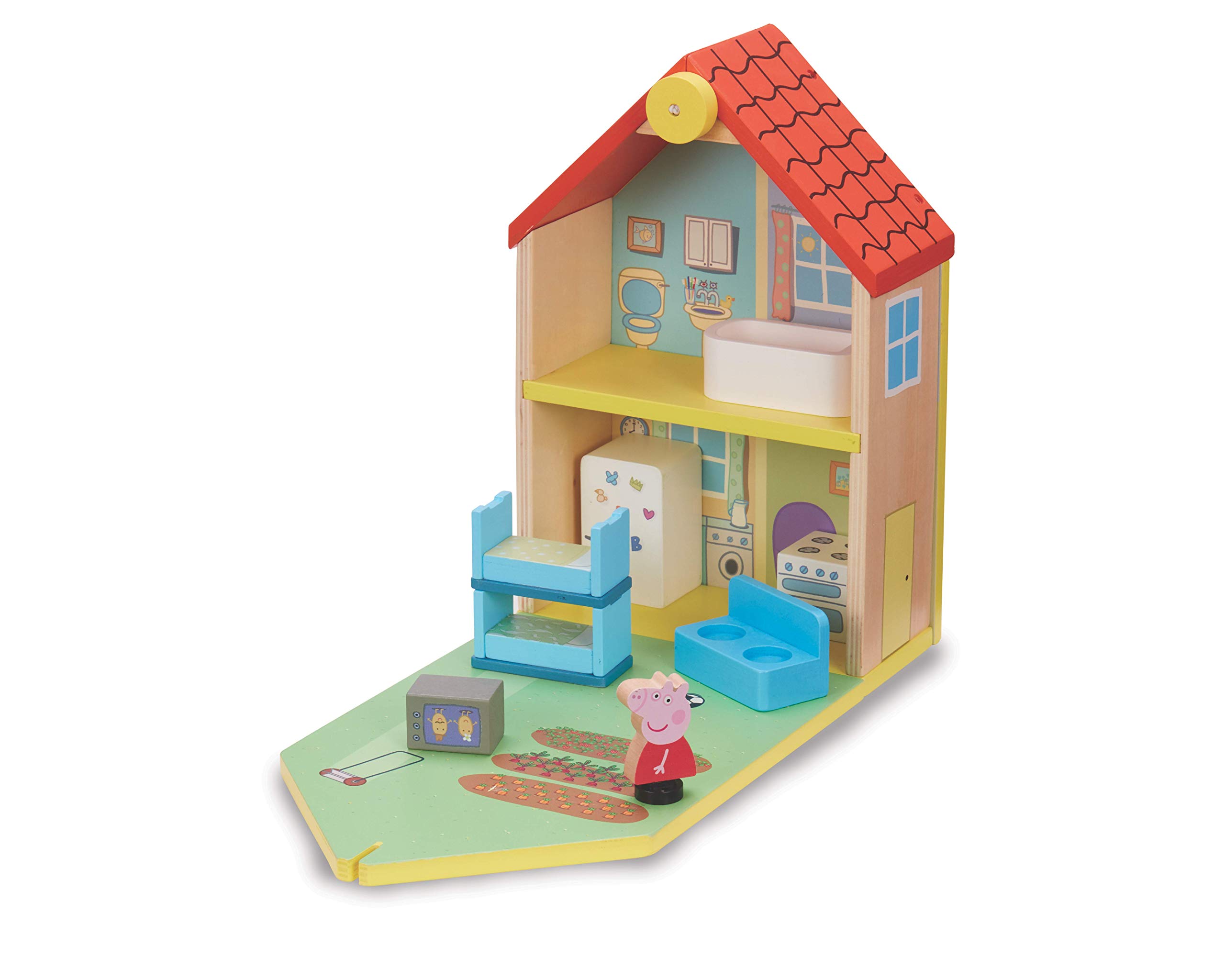 Peppa Pig Wooden Family Home, Sustainable FSC Certified Wooden Toy, Preschool Toy, Imaginative Play, Gift for 2-5 Year Old