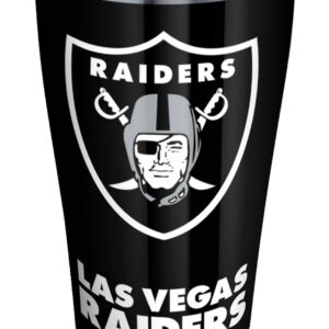 Tervis Triple Walled NFL Las Vegas Raiders Touchdown Insulated Tumbler Cup Keeps Drinks Cold & Hot, 30oz, Stainless Steel