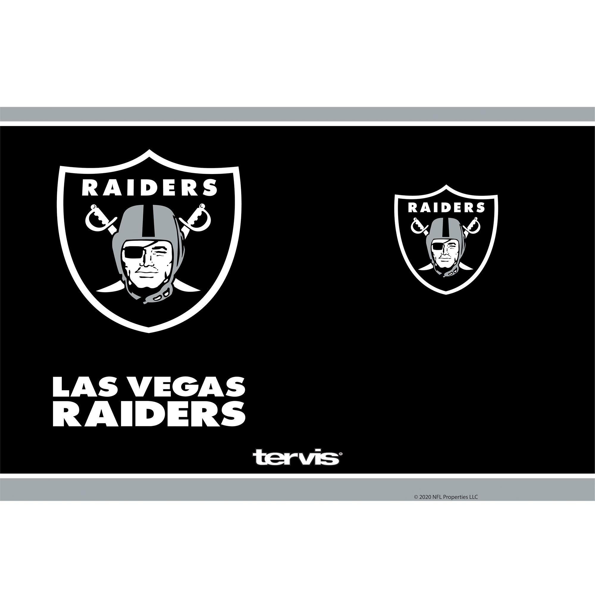 Tervis Triple Walled NFL Las Vegas Raiders Touchdown Insulated Tumbler Cup Keeps Drinks Cold & Hot, 30oz, Stainless Steel