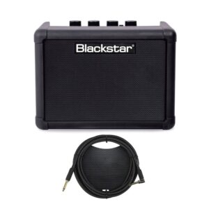 blackstar fly3blue electric guitar mini bluetooth amplifier bundle with 10-foot instrument cable (2 items)