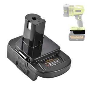 urun dm18rl adapter for dewalt milwaukee to ryobi, adaptor for milwaukee m18 18v & for dewalt 20v battery convert for ryobi 18v power tools with usb charging port