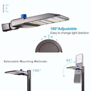 2Pack 200W LED Parking Lot Lighting 35000LM 5000K LED Pole Lights Outdoor with Dusk to Dawn, LED Parking Lot Lights Outdoor Pole Mount-𝟳𝗬𝗿𝘀 𝗪𝗮𝗿𝗿𝗮𝗻𝘁𝘆(Coverage: 55~75Ft at Height:25~35Ft)