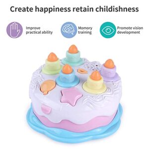 OKREVIEW First Birthday Cake Toy - Singing Music Cake Toys with Counting and Blow Candles Toys for 18 Months+ Old Boys Girls Birthday and Xmas Gift