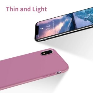 OTOFLY Compatible with iPhone XR Case 6.1 inch,[Silky and Soft Touch Series] Premium Soft Liquid Silicone Rubber Full-Body Protective Bumper Case for iPhone XR (Lilac Purple)