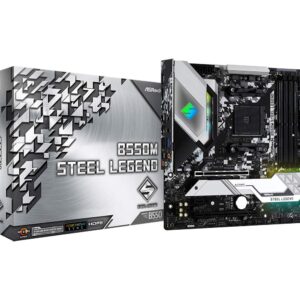 ASRock B550M Steel Legend Supports 3rd Gen AMD AM4 Ryzen™ / Future AMD Ryzen™ Processors Motherboard