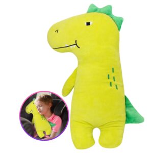 farochy car pillow for kids - dinosaur seat belt cover, car seat belt pillow kids car seatbelt covers, vehicle shoulder pads, seatbelt cushion for kids, seat strap pillows kids (dinosaur)