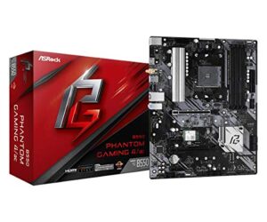 asrock b550 phantom gaming 4 ac supports 3rd gen amd am4 ryzen™ / future amd ryzen™ processors motherboard