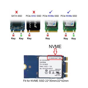 Cablecc M.2 NGFF M-Key NVME SSD Convert Card fit for Pro 2016 2017 13" A1708 A1707 A1706