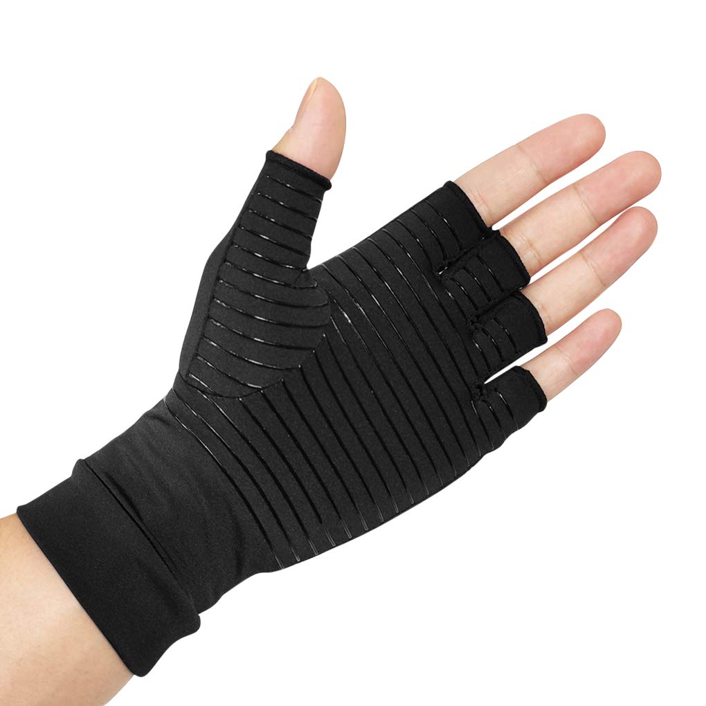 Compression Arthritis Gloves for Typing-Rapid Recovery and Pain Relief, Anti-UV Half Finger Cycling Gloves Breathable Elastic Camping Fishing Driving Outwork Gloves Hands Support