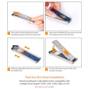 ICY DOCK M.2 NVMe SSD to PCIe 3.0/4.0 x4 Removable SSD Mobile Rack Adapter Card for PCIe Expansion Slot - ToughArmor MB840M2P-B