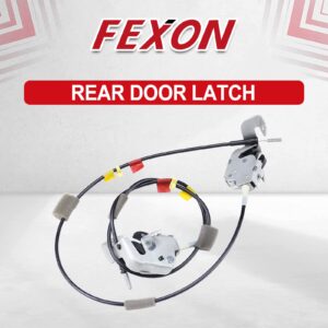 FEXON Rear Door Latch w/Cabel for Ford F150 1997-2004, Left and Right 2 Pack, Fit Rear Driver and Pasenger Doors and Upper Position 6L3Z-18264A26-A 6L3Z-18264A27-A