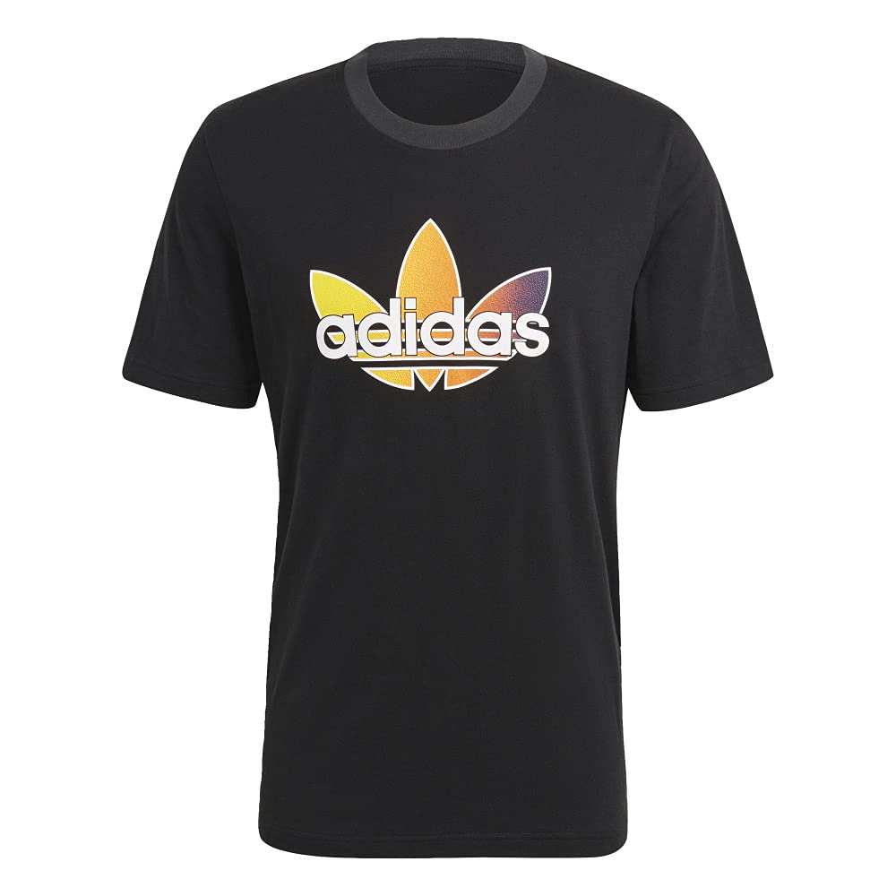 adidas Originals Men's Sport Foundation Graphic T Shirt, Black/Multicolor, Small