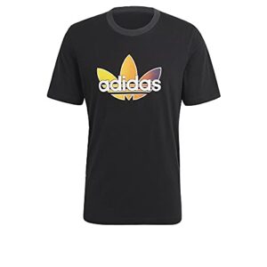 adidas Originals Men's Sport Foundation Graphic T Shirt, Black/Multicolor, Small