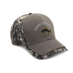 custom camo baseball cap black crappie embroidery cotton hats for men & women strap closure gray personalized text here