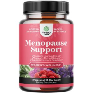 complete herbal menopause supplement for women - multibenefit menopause relief hormone balance for night sweats mood and more with dong quai vitex chaste berry and black cohosh - 30 servings