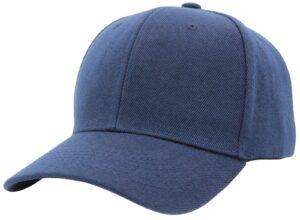 aztrona baseball cap men women - adjustable plain sports fashion quality hat, nav navy