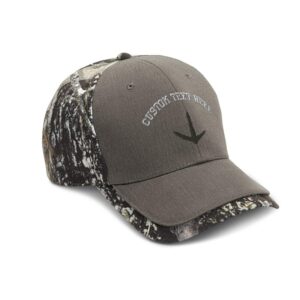 custom camo baseball cap turkey track embroidery cotton hats for men & women strap closure gray personalized text here