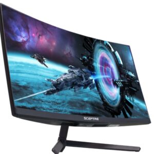 Sceptre Curved 27" FHD 1080p Gaming Monitor up to 165Hz DisplayPort 144Hz HDMI Edge-Less AMD FreeSync Premium, Build-in Speakers Machine Black 2021 (C275B-1858RN)