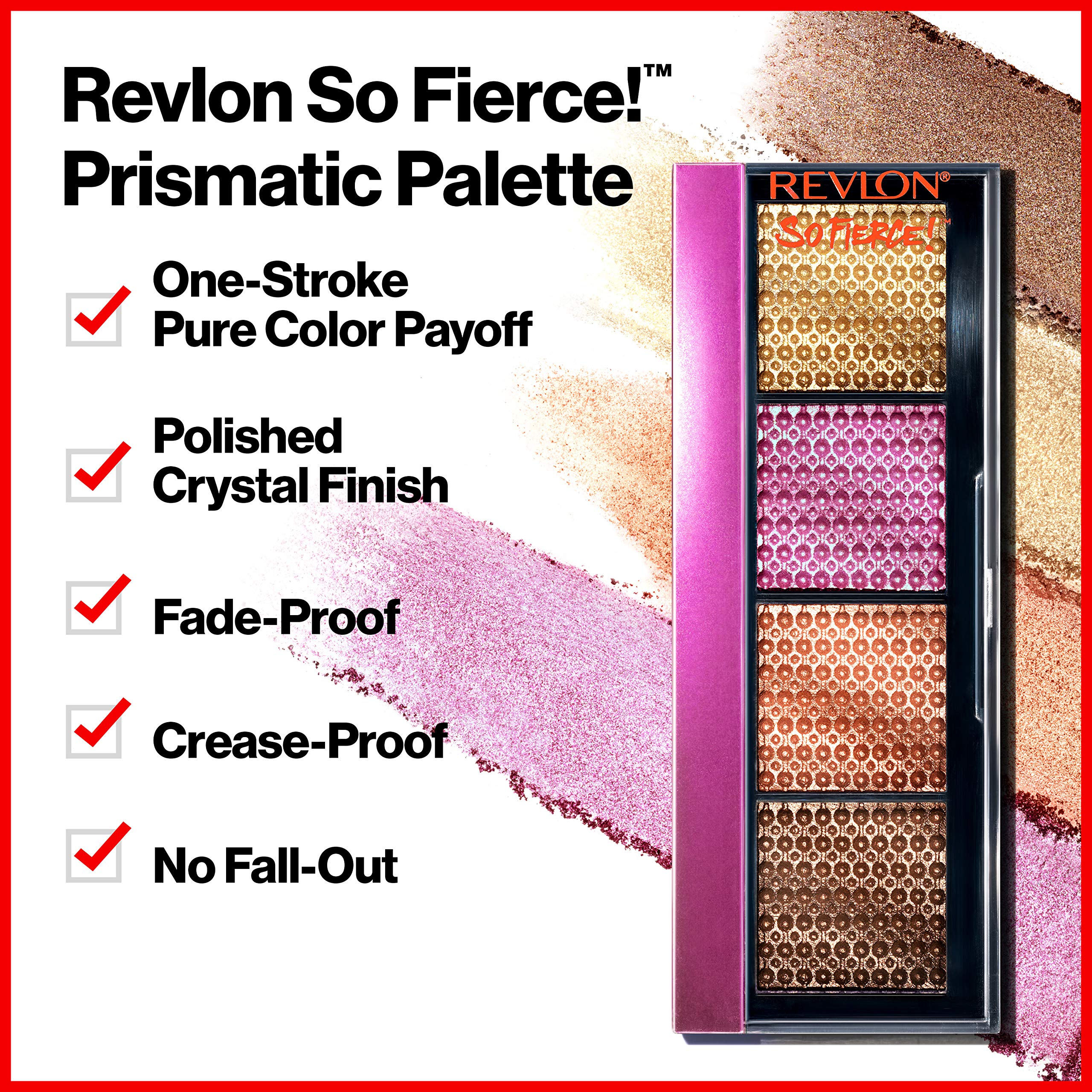 Revlon Eyeshadow Palette, So Fierce Prismatic Eye Makeup, Ultra Creamy Pigmented in Blendable Matte & Pearl Finishes, 964 Clap Back, 0.21 Oz