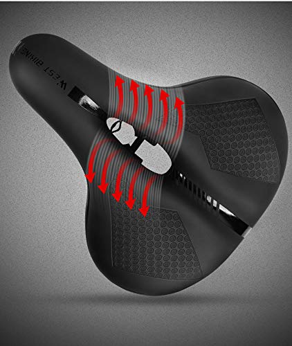 Feluz Bike Saddle, Comfortable Bicycle Seat Saddle for Mountain Road BMX Bikes, Cycling Accessories