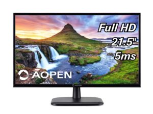 aopen 22cv1q bi 21.5" full hd (1920 x 1080) va monitor for work or home (1 x hdmi & vga port)