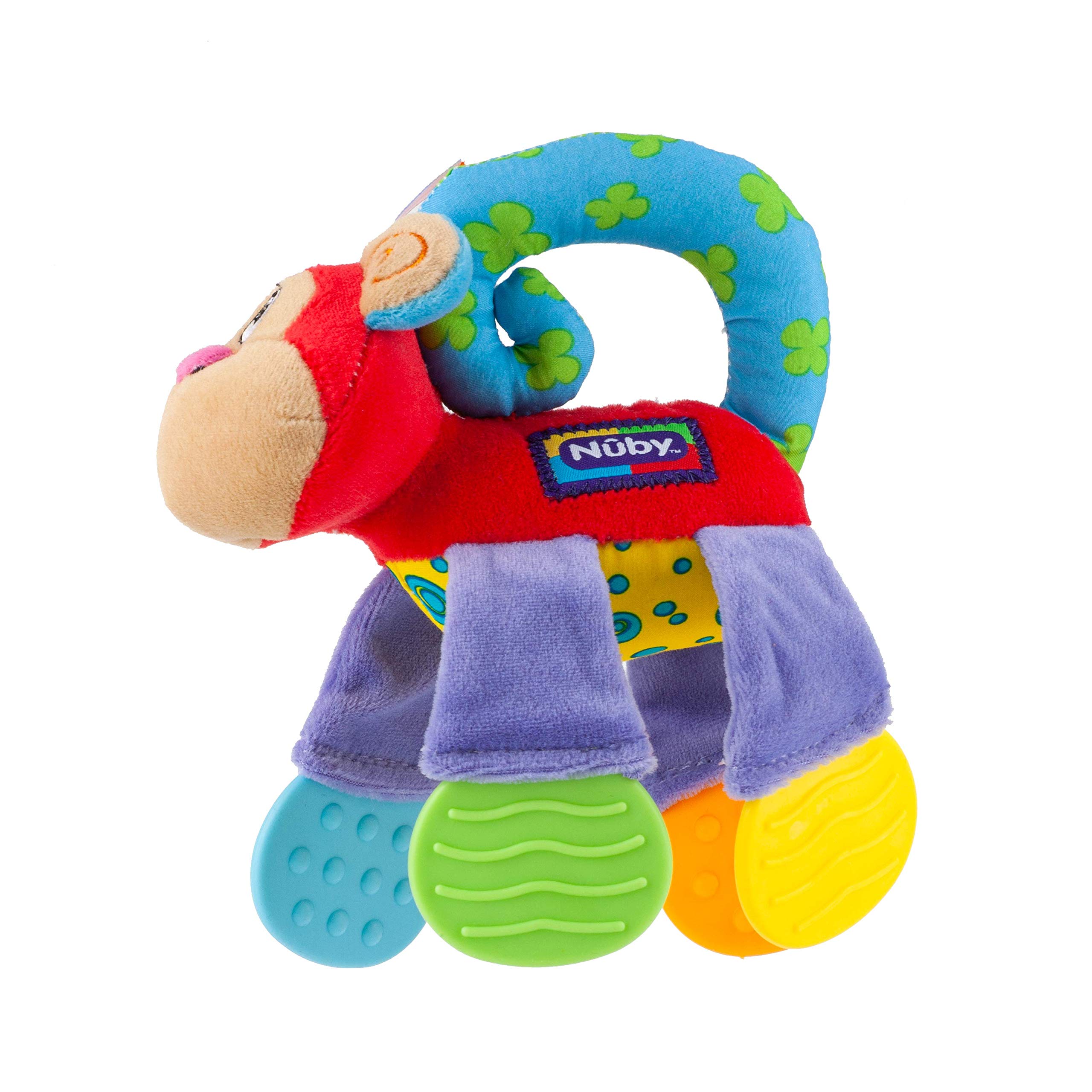 Nuby Floppers Plush Teether, Monkey