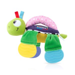 nuby nuby floppers plush teether - turtle