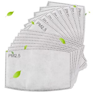 40pcs adults size adaptive activated carbon fabric filtration 5-layer pm2.5 filter pad insert value pack diy craft anti-dust anti-haze anti-pollution for outdoor activities for men women