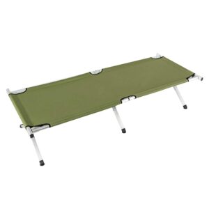 guangshuohui camp bed, portable folding camping cot for adults,indoor outdoor portable sleeping cot for hiking, camping with carrying bag army,green