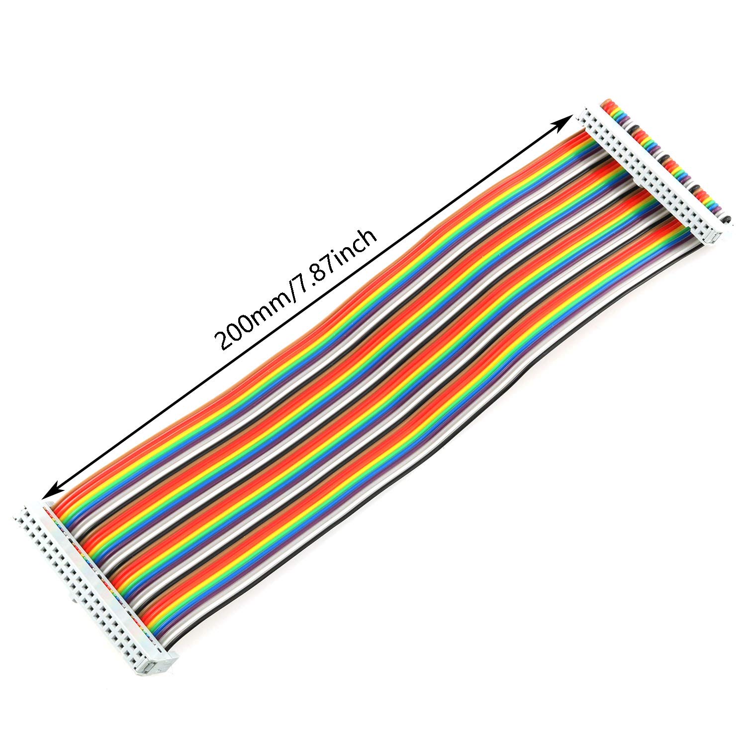 DGZZI RPi GPIO Breakout Expansion Board+ 21cm 40Pin GPIO Flat Ribbon Cable for Raspberry Pi 4B/3B/3B+/2B/1B+