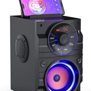 E I F E R Bluetooth Speakers Bluetooth Wireless Blue Tooth Speaker Subwoofer Loud Portable Bocinas with Remote Control & FM Radio, U-Disk/TF Card/AUX Input Player TWS Pairing Home Party B12