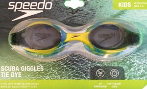 speedo kids scuba giggles tie dye goggles - blue