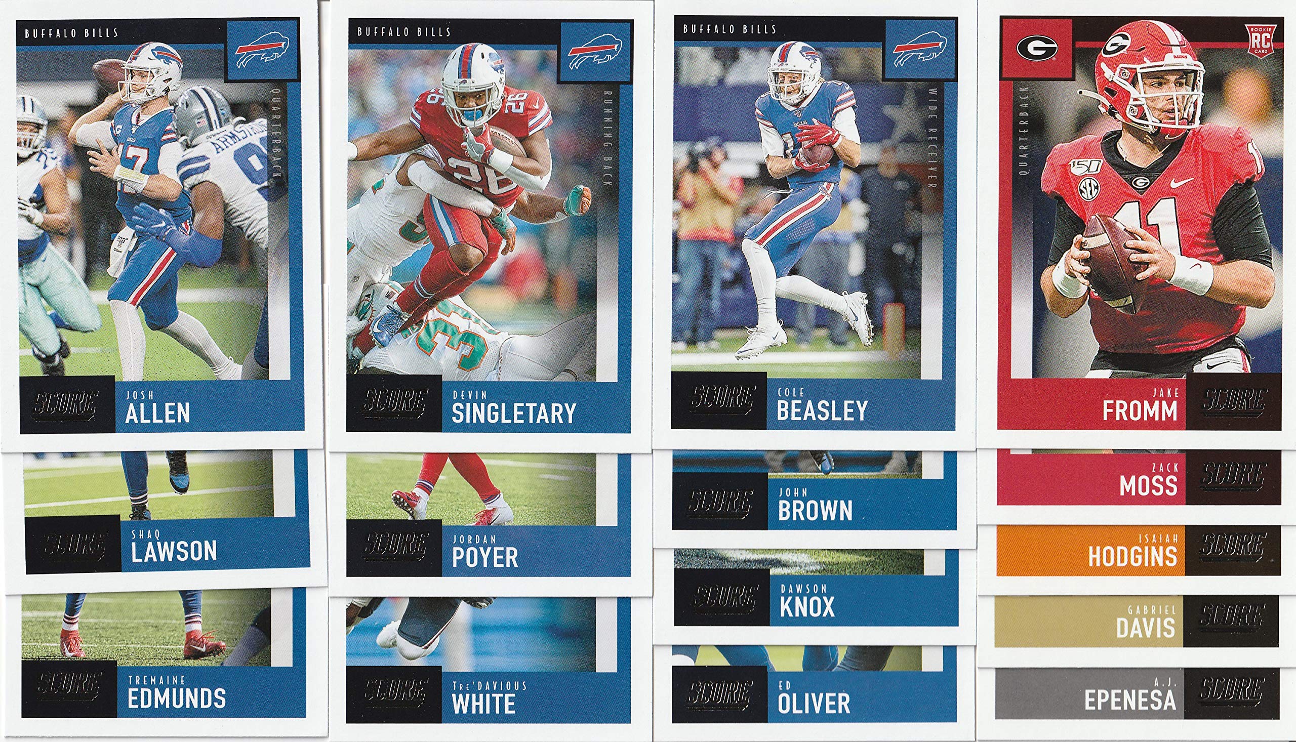 2019, 2020 Panini Score Football Buffalo Bills 2 Team Set Lot Gift Pack 29 Cards W/Drafted Rookies