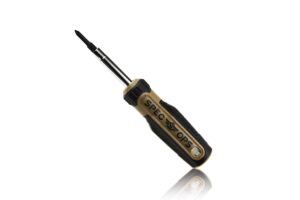 spec ops tools multi-bit screwdriver, 6-in-1, magnetized double-sided bits, cr-mo steel shaft, 3% donated to veterans