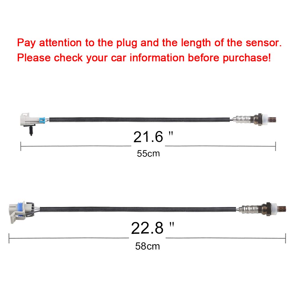 JDMON Compatible with O2 Sensor Oxygen Sensor Chevrolet GMC Cadillac Avalanche Silverado 1500/Tahoe/Sierra 1500/Yukon Upstream& Downstream Escalade 6.2L Replaces 213-4229,12609457,12611165,Set of 4