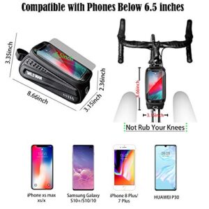 WILD MAN Bike Bag, Bike Accessories, Bike Phone Holder Bike Phone Mount, Waterproof Bike Phone Bag, Mountain Bike Accessoriess for Adult Bikes with 3D Hard EVA,Phones Under 6.5" (ES3)