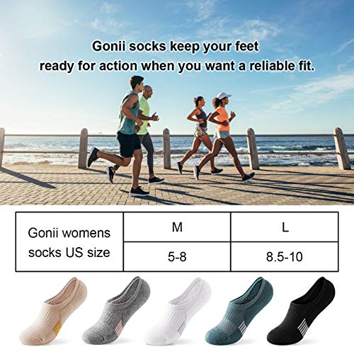 Gonii Womens No Show Socks Athletic Ankle Socks Cushioned Running Low Cut 5-8 Pairs