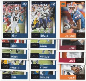 2020 panini score football los angeles rams team set 14 cards w/draft rookies