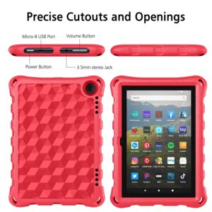 Fire HD 8 Tablet Case, Amazon Fire Tablet 8 Case((Latest 12th/10th Generation, 2022/2020 Release),Auorld Light-Weight Shockproof Protective Kids Cover for All New Amazon Fire HD 8/8 Plus Tablet-Rose