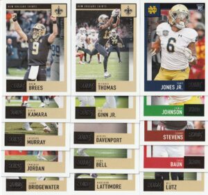 2020 panini score football new orleans saints team set 15 cards w/drafted rookies