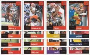 2020 panini score football cleveland browns team set 16 cards w/drafted rookies