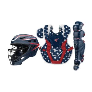 easton elite x baseball catchers equipment box set, intermediate, stars n stripes