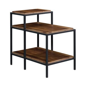 sauder nova loft side table, l: 27.95" x w: 18.5" x h: 27.05", grand walnut finish