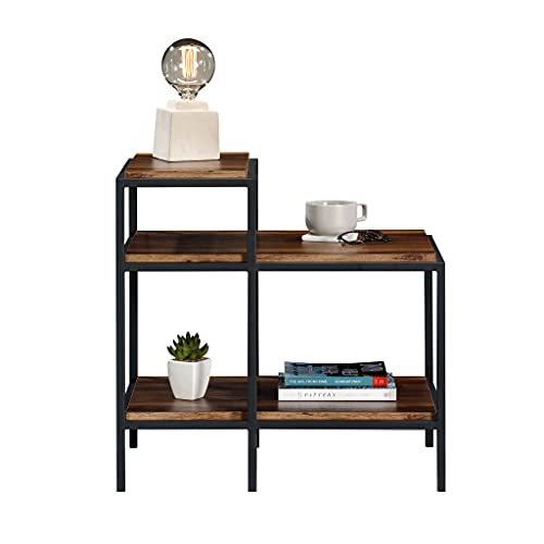 Sauder Nova Loft Side Table, L: 27.95" x W: 18.5" x H: 27.05", Grand Walnut Finish