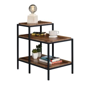 Sauder Nova Loft Side Table, L: 27.95" x W: 18.5" x H: 27.05", Grand Walnut Finish