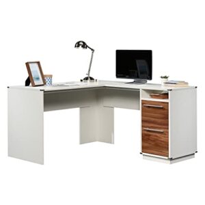 Sauder Vista Key L-Desk, L: 59.65" x W: 54.21" x H: 30.16", Pearl Oak Finish