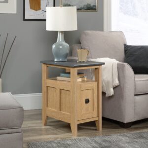 Sauder August Hill Side Table, L: 14.49" x W: 20.95" x H: 24.76", Dover Oak Finish